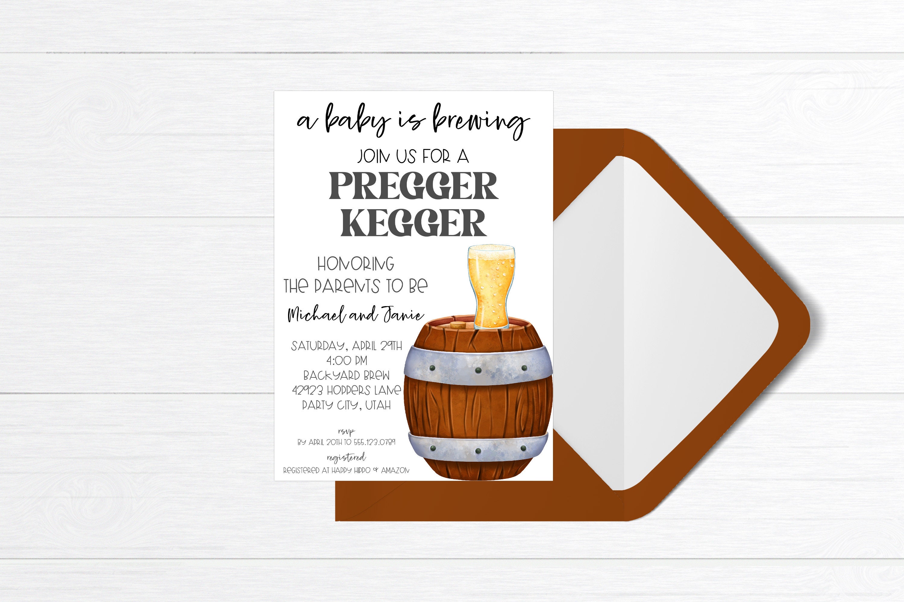 Editable A Baby is Brewing Invite Instant Digital Download Beer Couples ...
