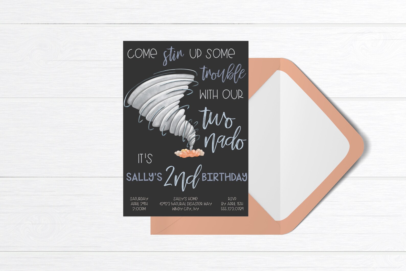 Editable Twonado Birthday Invitation Instant Digital Download | Twister ...