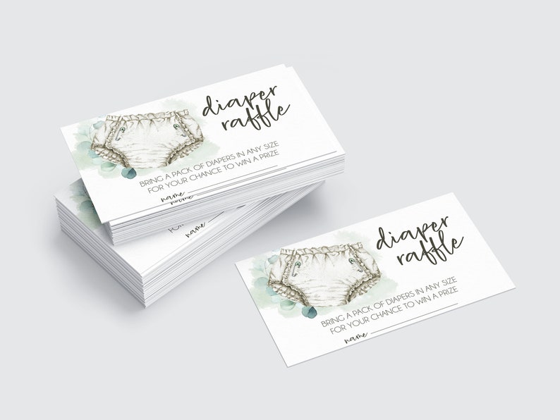 Editable Diaper Raffle Game Printable Baby Shower Diaper Raffle Insert ...
