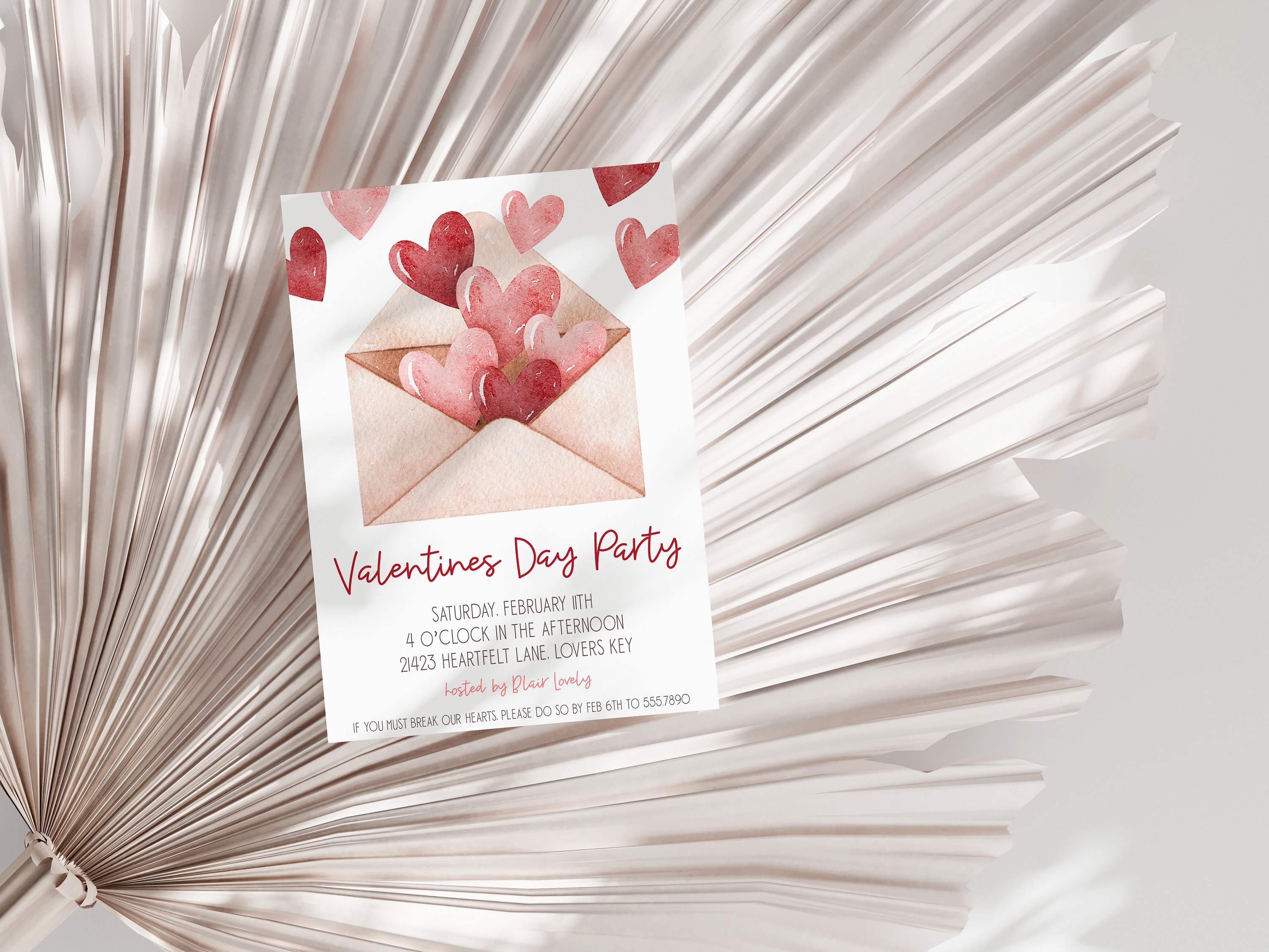 Editable Valentines Day Invitation for Instant Digital Download ...