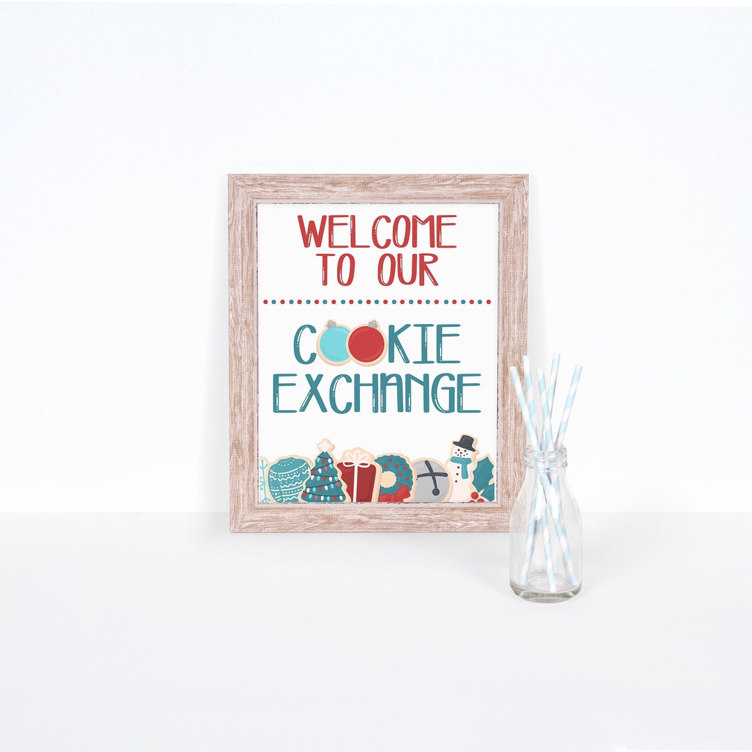 Cookie Exchange Welcome Sign Instant Download Cookie Exchange Party ...