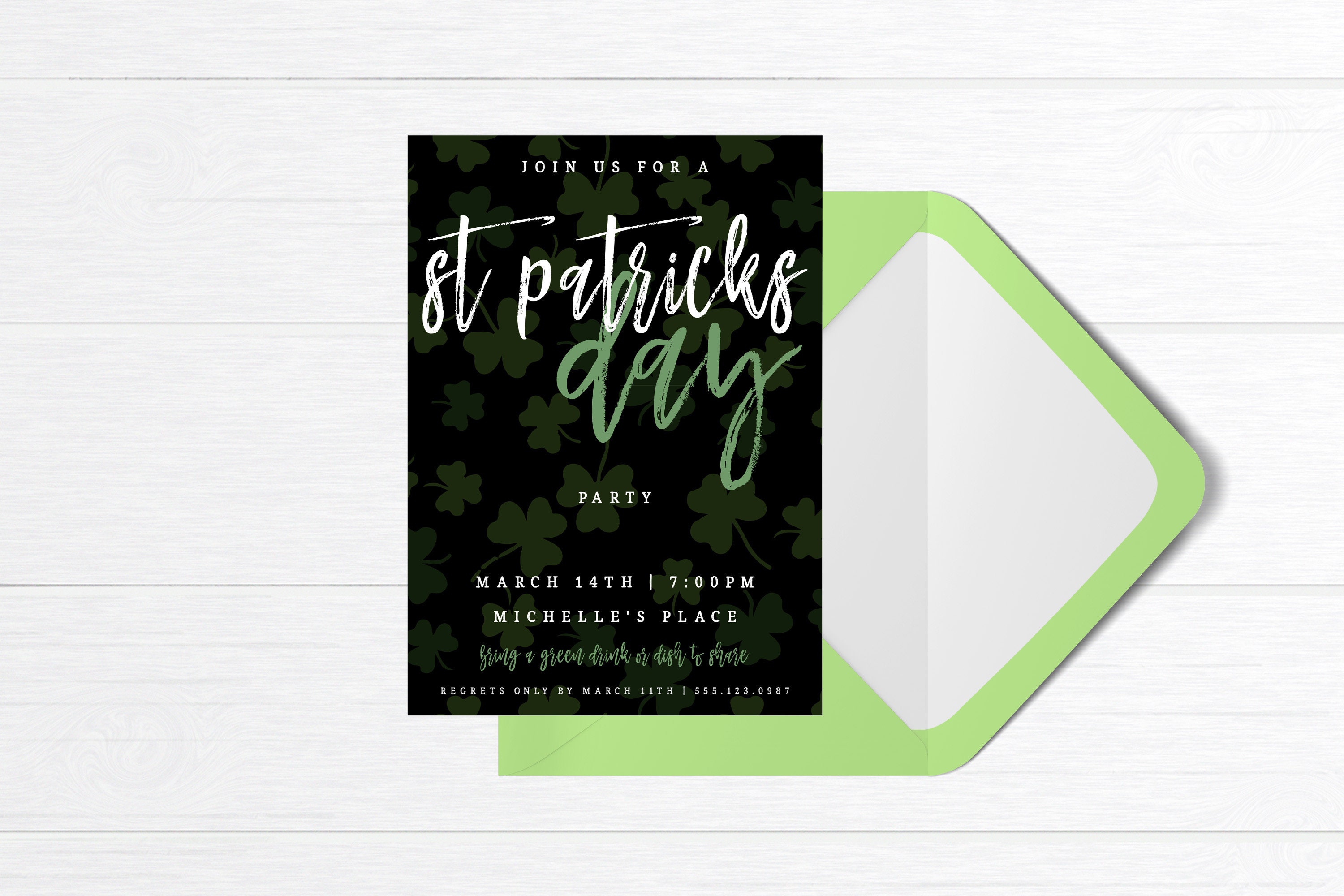 Editable St Patricks Day Invitation for Instant Digital Download ...