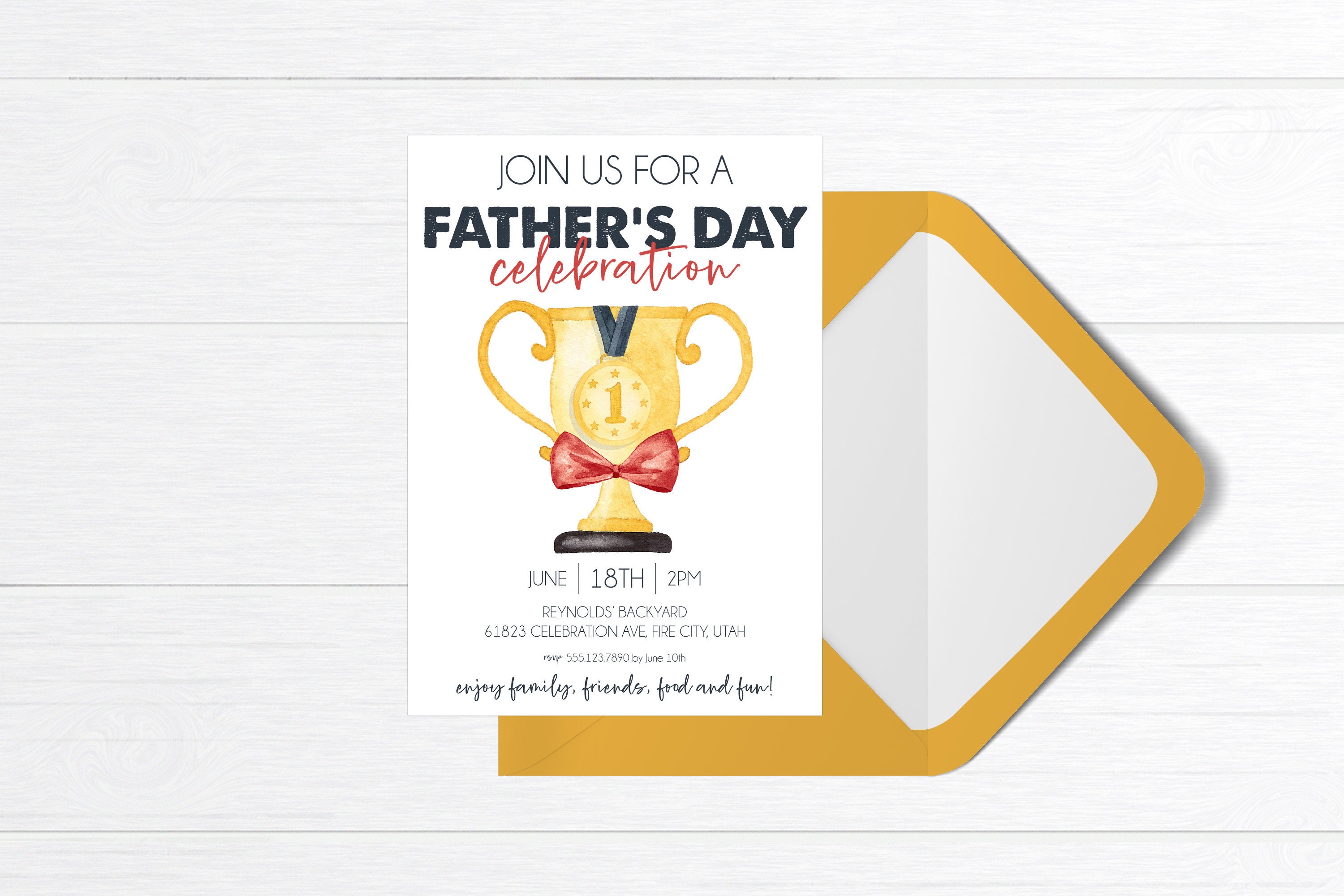 Editable Fathers Day Trophy | Fathers Day BBQ Invite | Grill and Chill ...