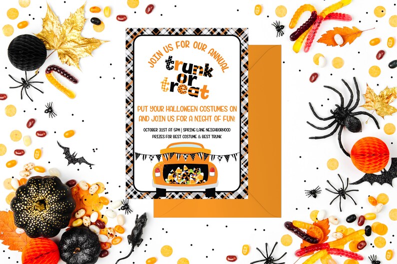 Editable Trunk or Treat Invitation | Trunk or Treat Flyer | Community ...