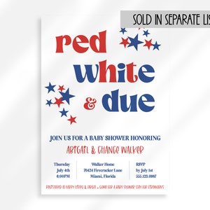 Patriotic Baby Shower Diaper Raffle Insert Printable, Bring A Pack of ...