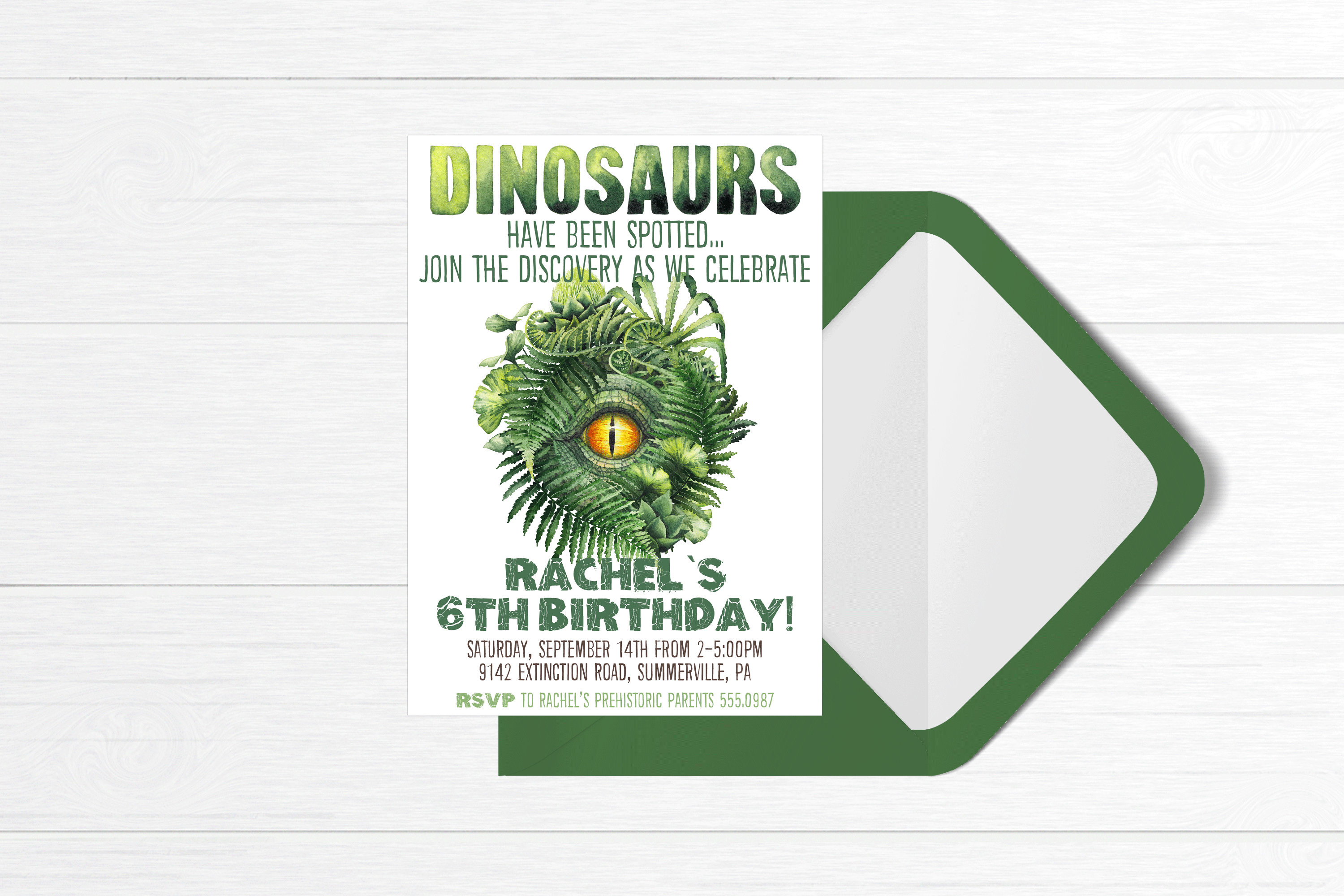 Editable Dinosaur Birthday Invitation Digital Printable Invitation ...