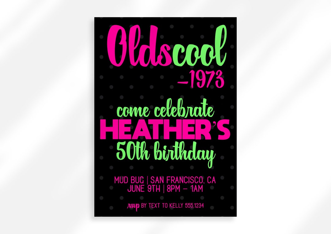 Editable Adult Birthday Invitation Women | Olds Cool Birthday Invite ...