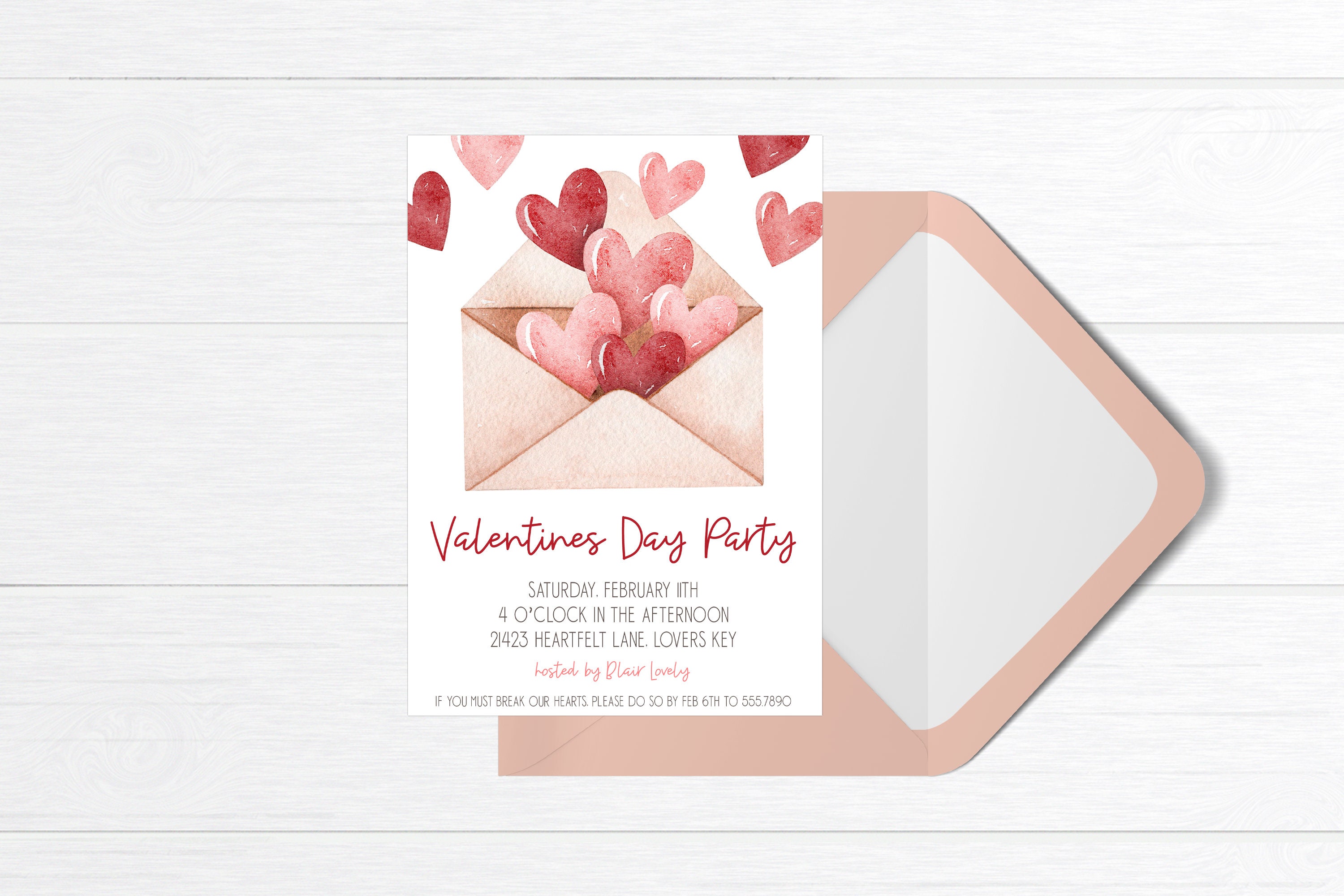 Editable Valentines Day Invitation for Instant Digital Download ...