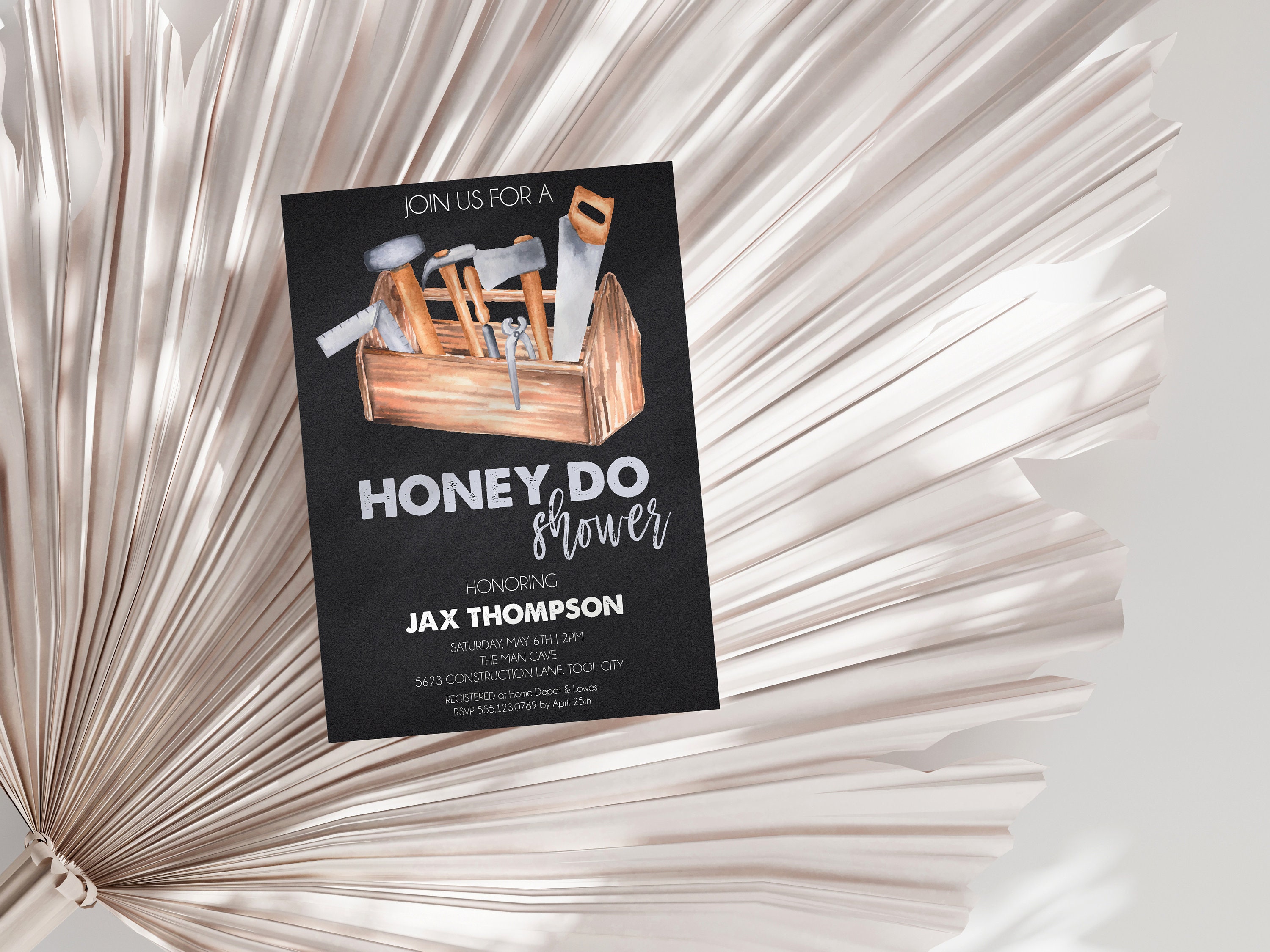 Editable Honey Do Shower Invitation | Groom Shower Invitation | Man ...