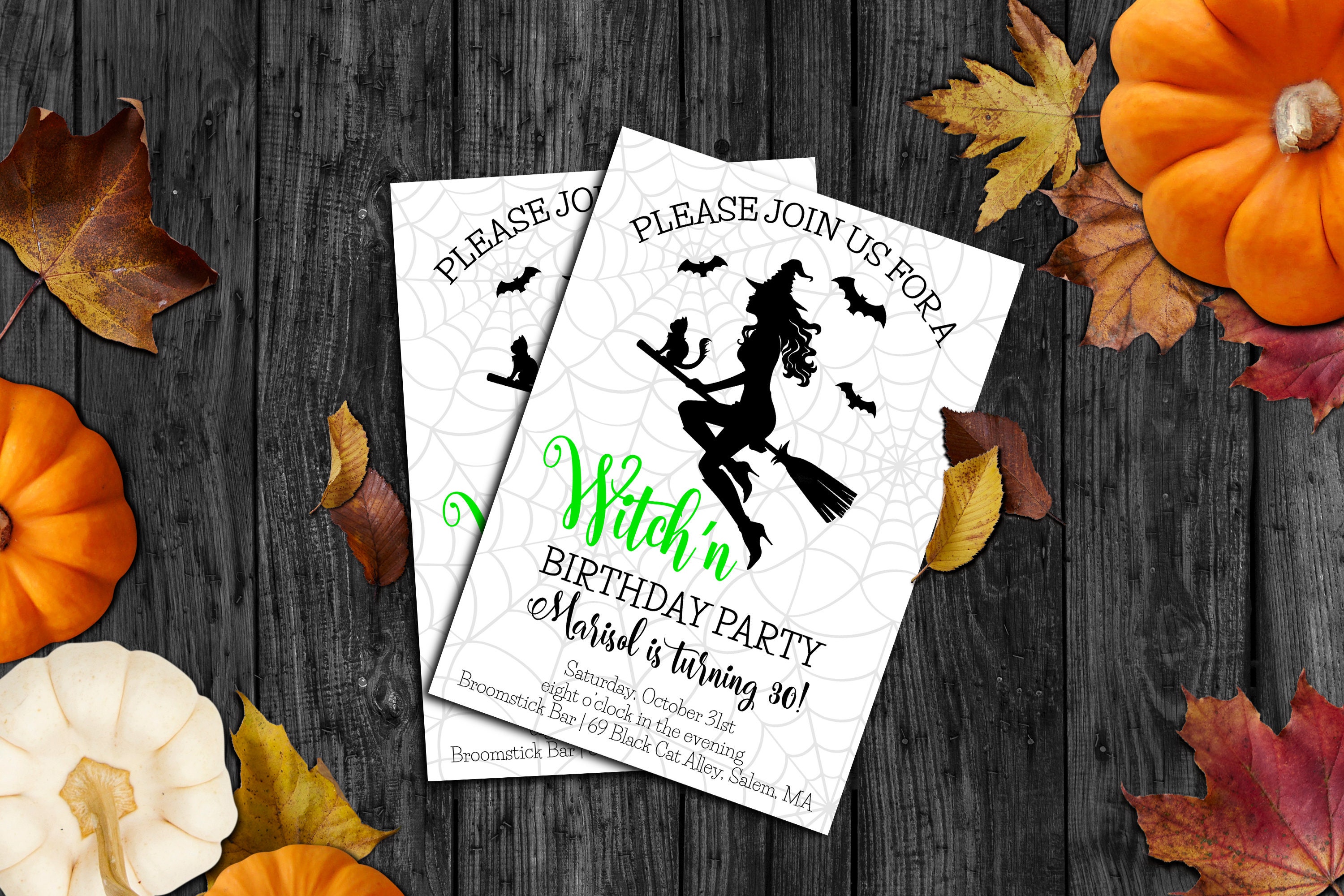 Editable Witch Birthday Invitation for Instant Digital Download ...