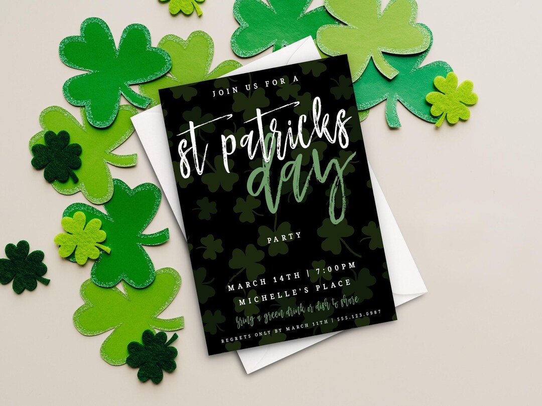 Editable St Patricks Day Invitation for Instant Digital Download ...