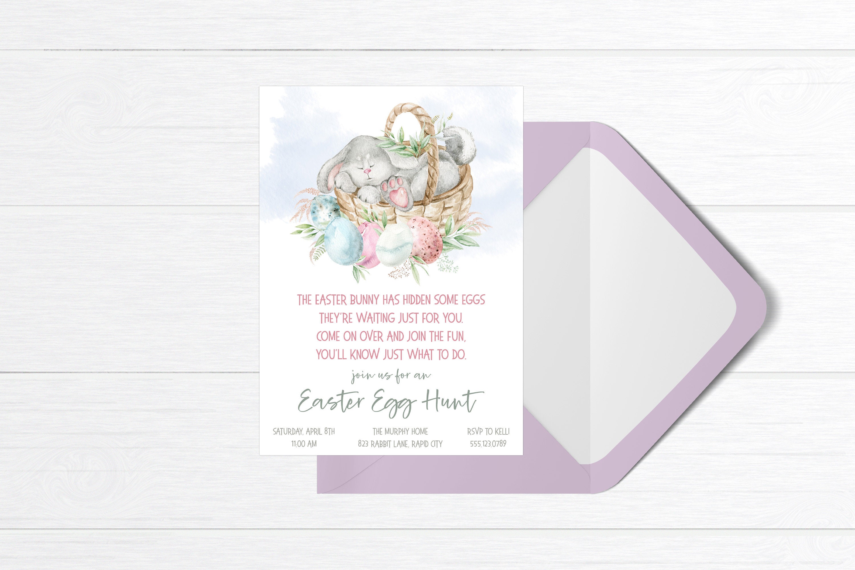 Editable Easter Egg Hunt Invitation Template Easter Egg Hunt Invite ...