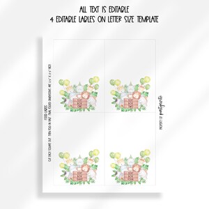 Editable Jungle Safari Birthday Party Food Labels | Safari Theme Party ...
