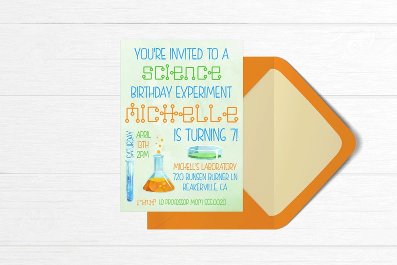 Editable Scientist Birthday Invitation for Instant Digital Download ...