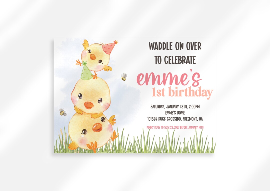 Editable Chick Birthday Invitation Girl | One Cool Chick Birthday ...