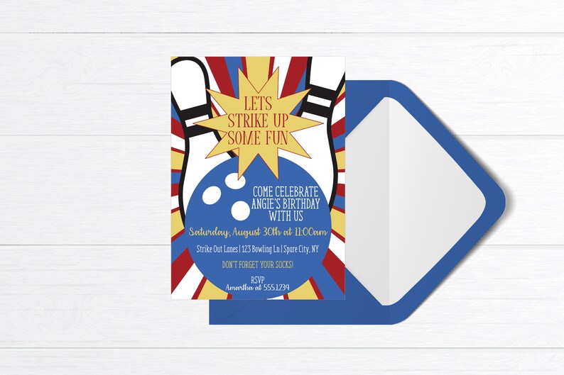 Editable Lets Strike up Some Fun Birthday Invitation Instant Download ...