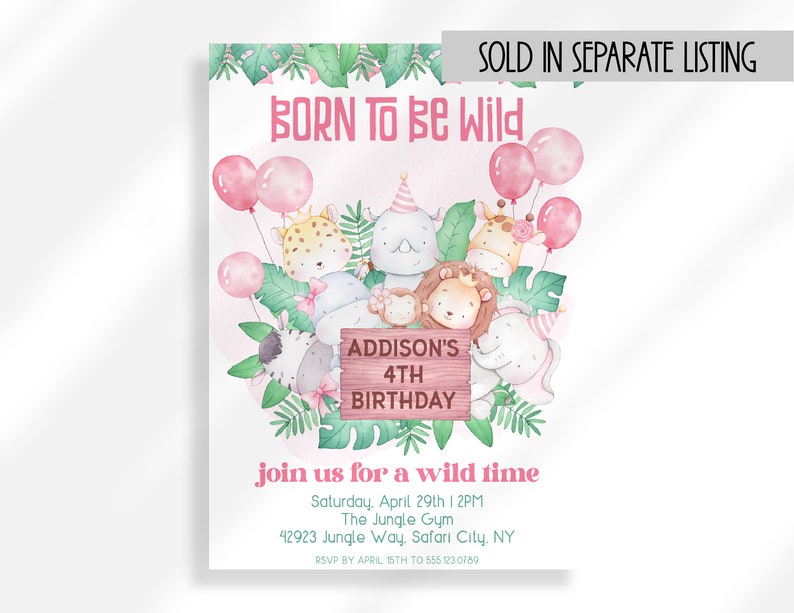 Editable Jungle Safari Birthday Invitation for Instant Digital Download ...
