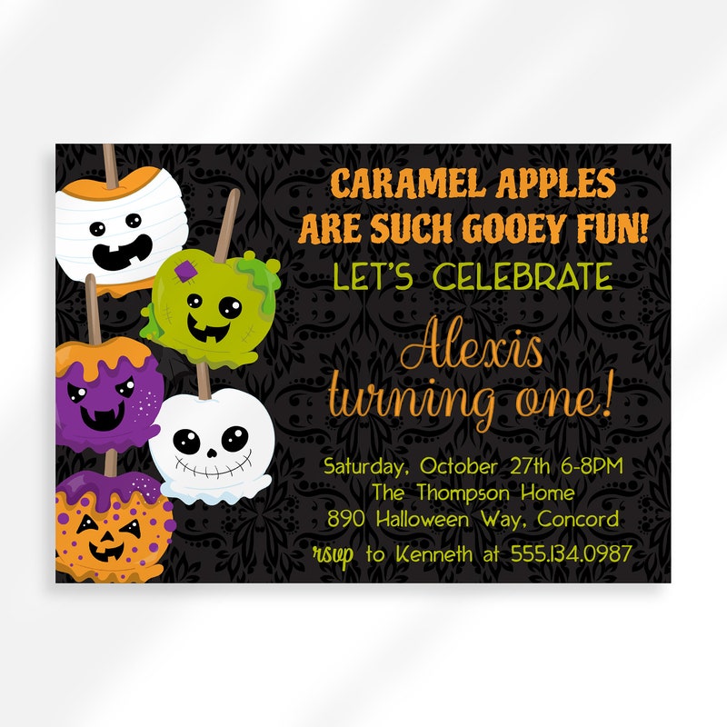 Caramel Apple Invite - Etsy
