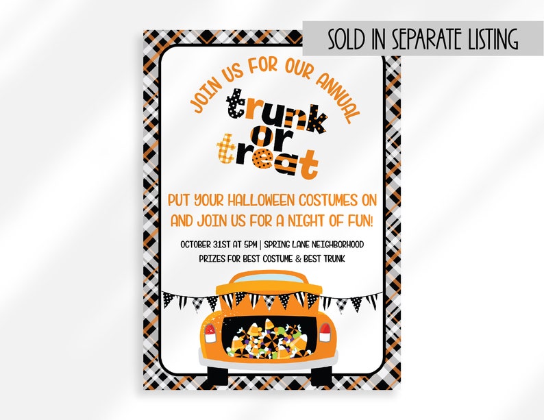 Editable Trunk or Treat Flyer Trunk or Treat Invitation - Etsy