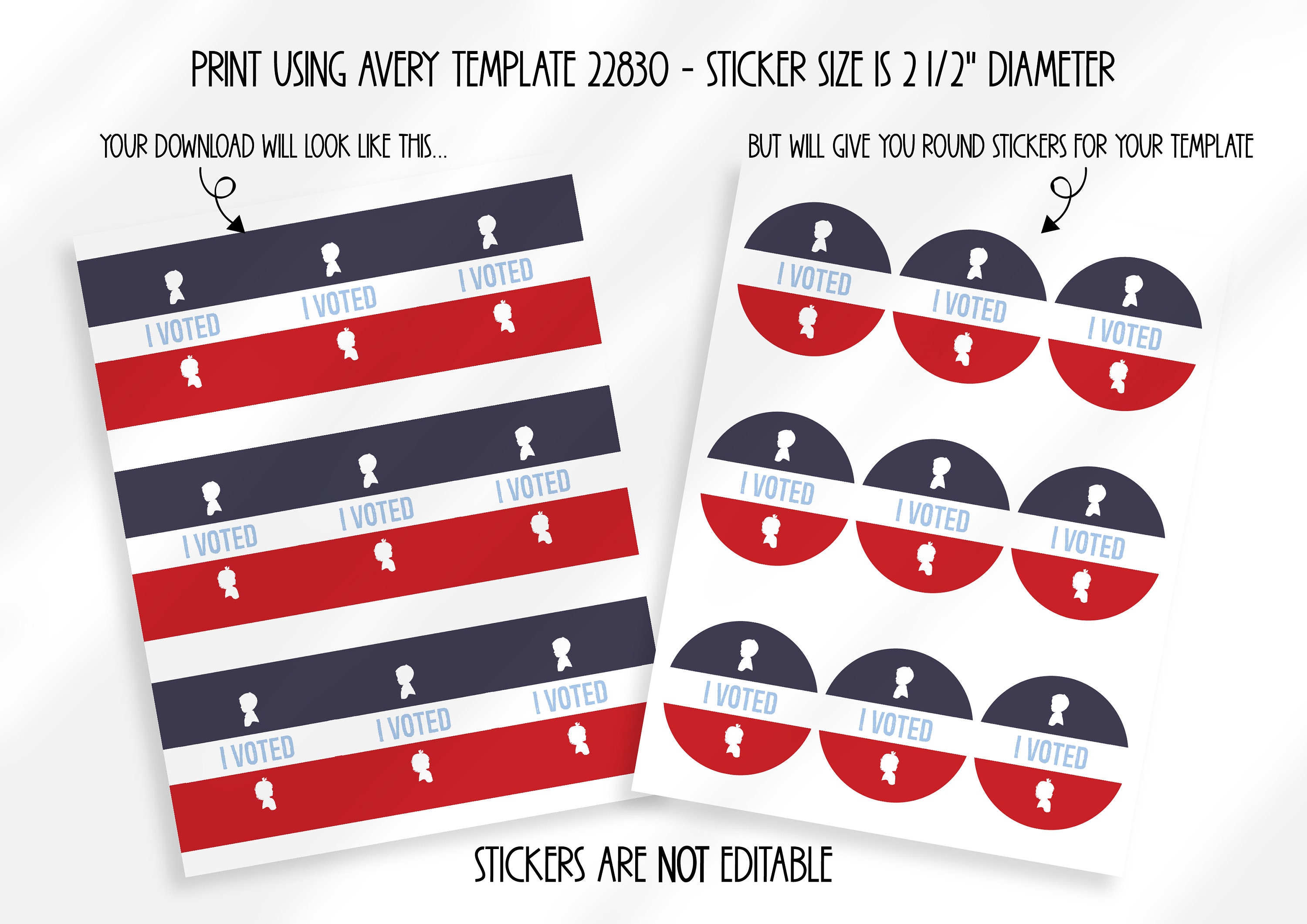 Voting Gender Reveal Printable Instant Download Voting Ballot Sticker ...