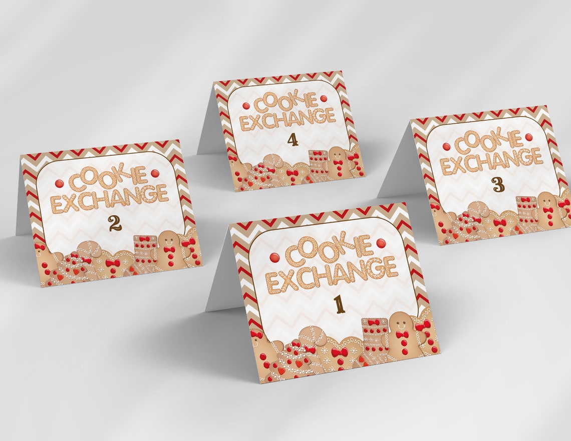 Editable Gingerbread Food Labels for Holiday Cookie Exchange - Etsy