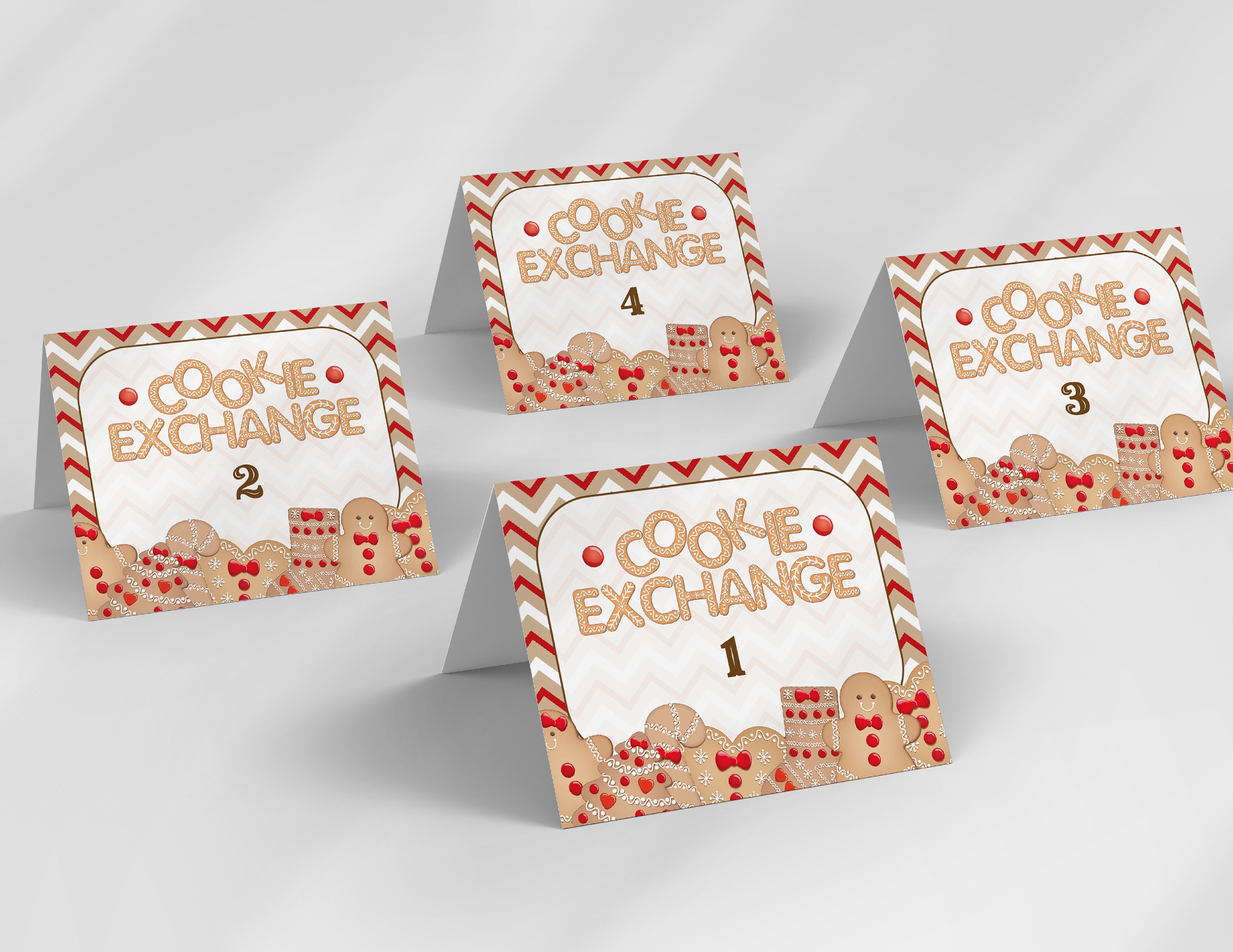Editable Gingerbread Food Labels for Holiday Cookie Exchange ...