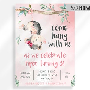 Editable Come Hang Out Birthday Invitation for Instant Digital Download ...