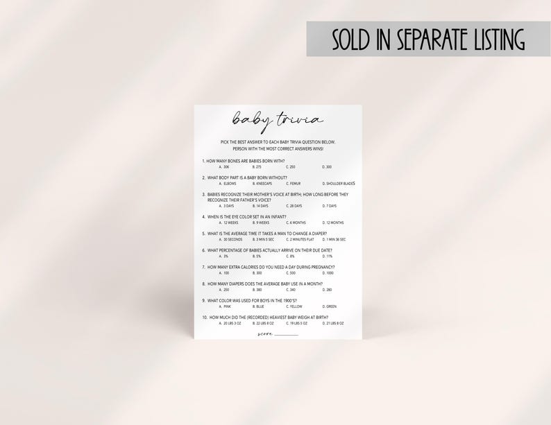 Find the Guest Baby Shower Game Instant Download Get to Know You Game ...