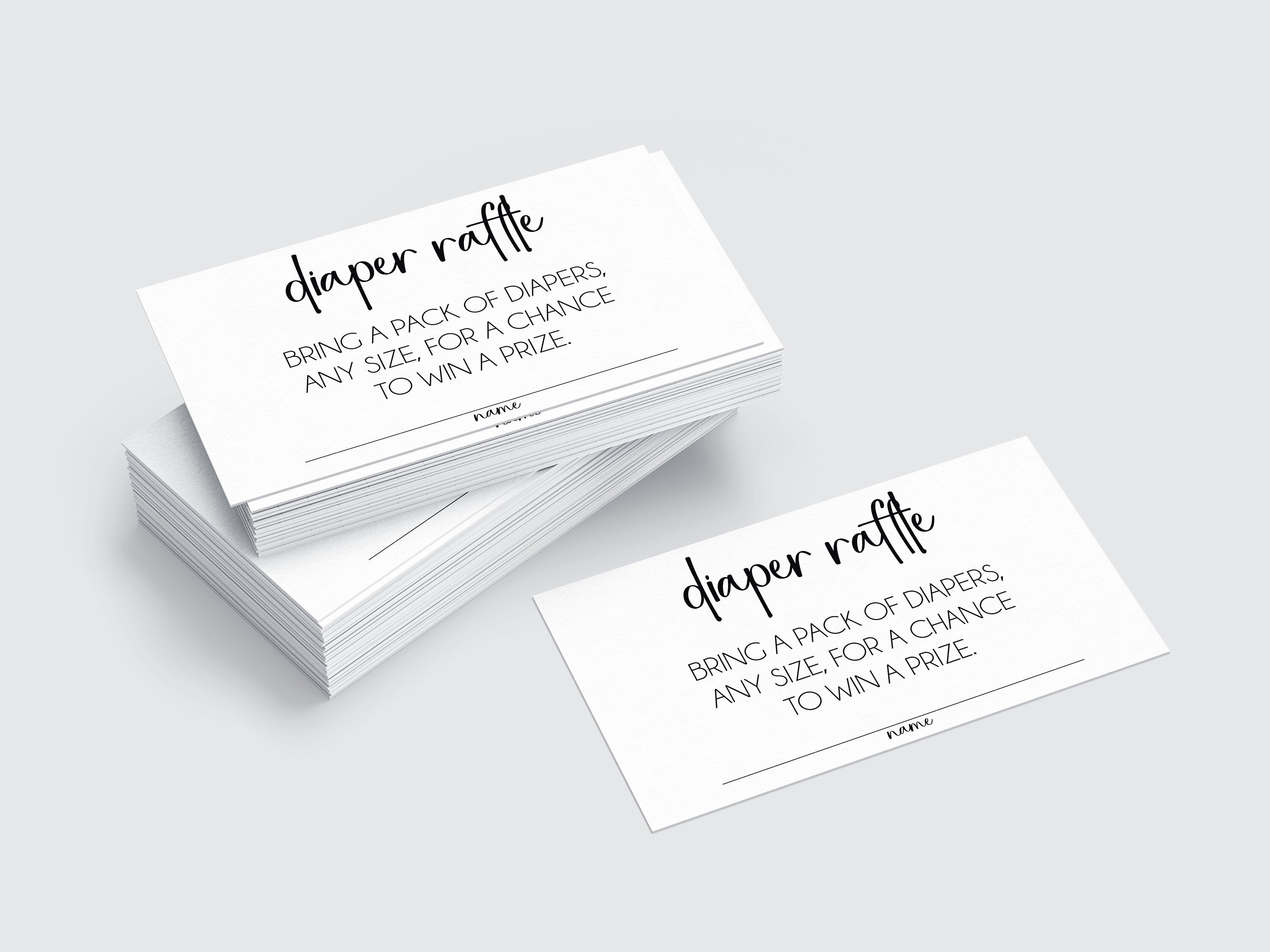 Diaper Raffle Tickets Printable Instant Download Baby Shower Diaper ...