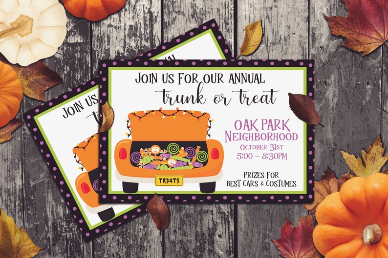 Editable Trunk or Treat Flyer | Trunk or Treat Invitation | Community ...