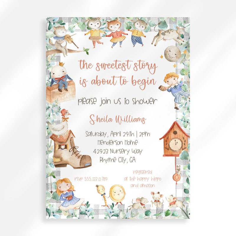 Nursery Rhyme Invitation - Etsy