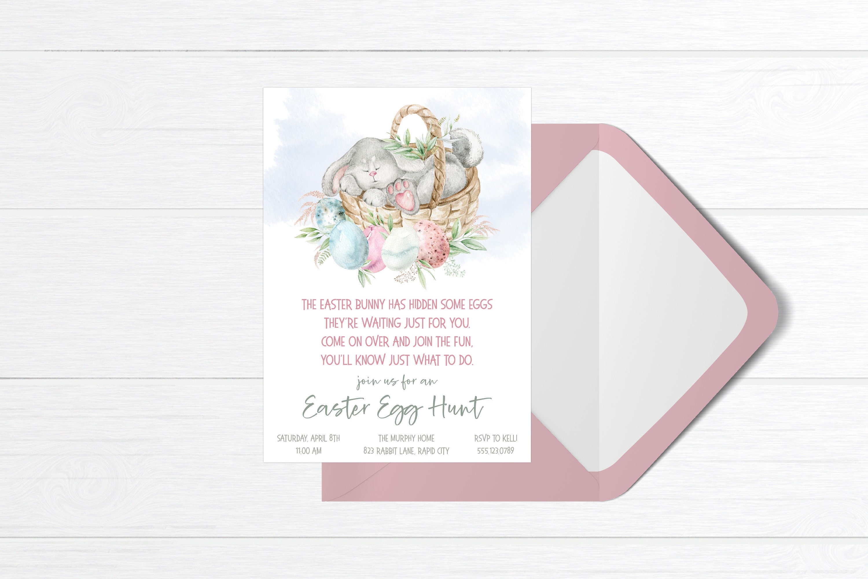 Editable Easter Egg Hunt Invitation Template Easter Egg Hunt Invite ...