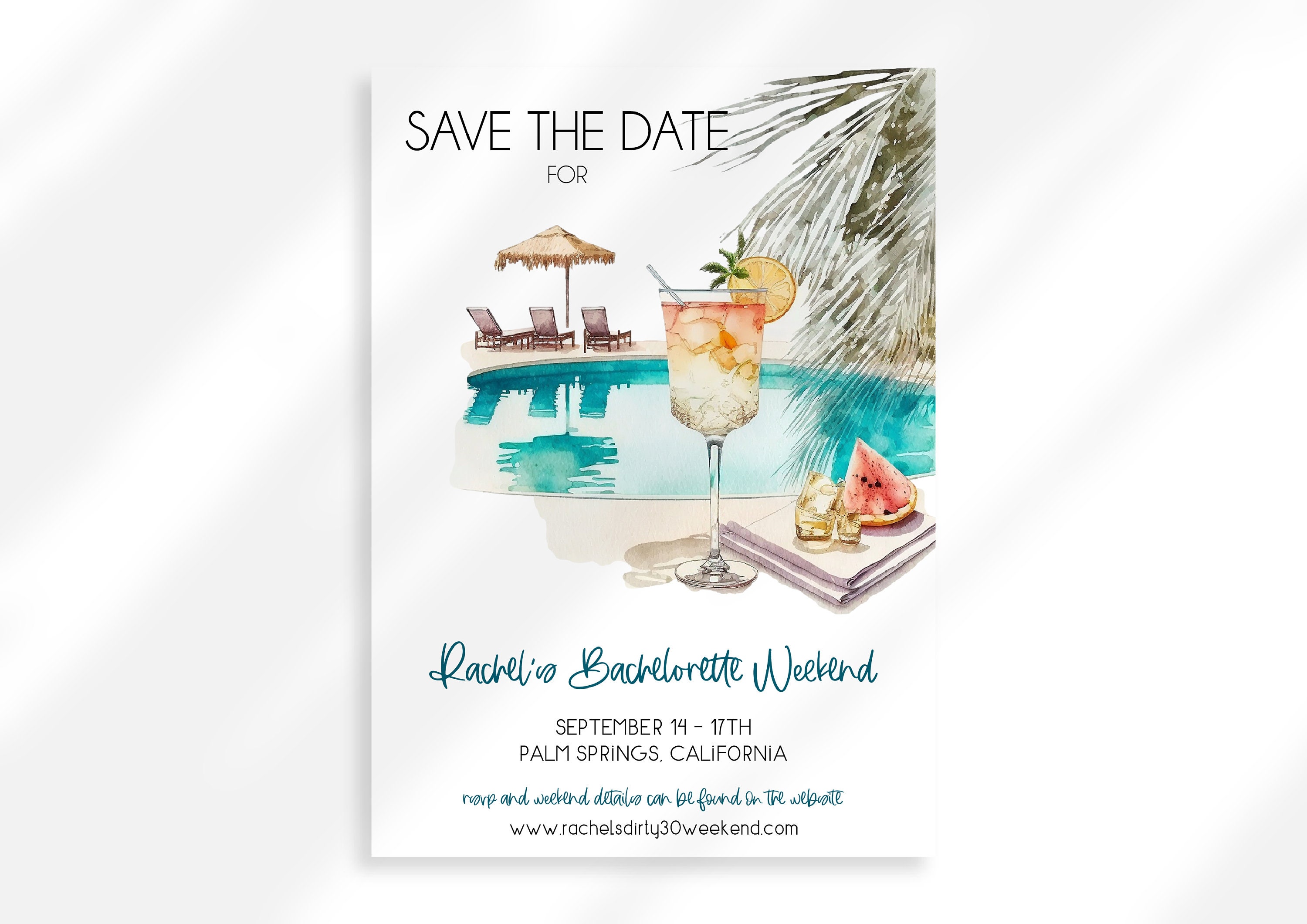 Editable Destination Bachelorette Invitation Girls Weekend - Etsy