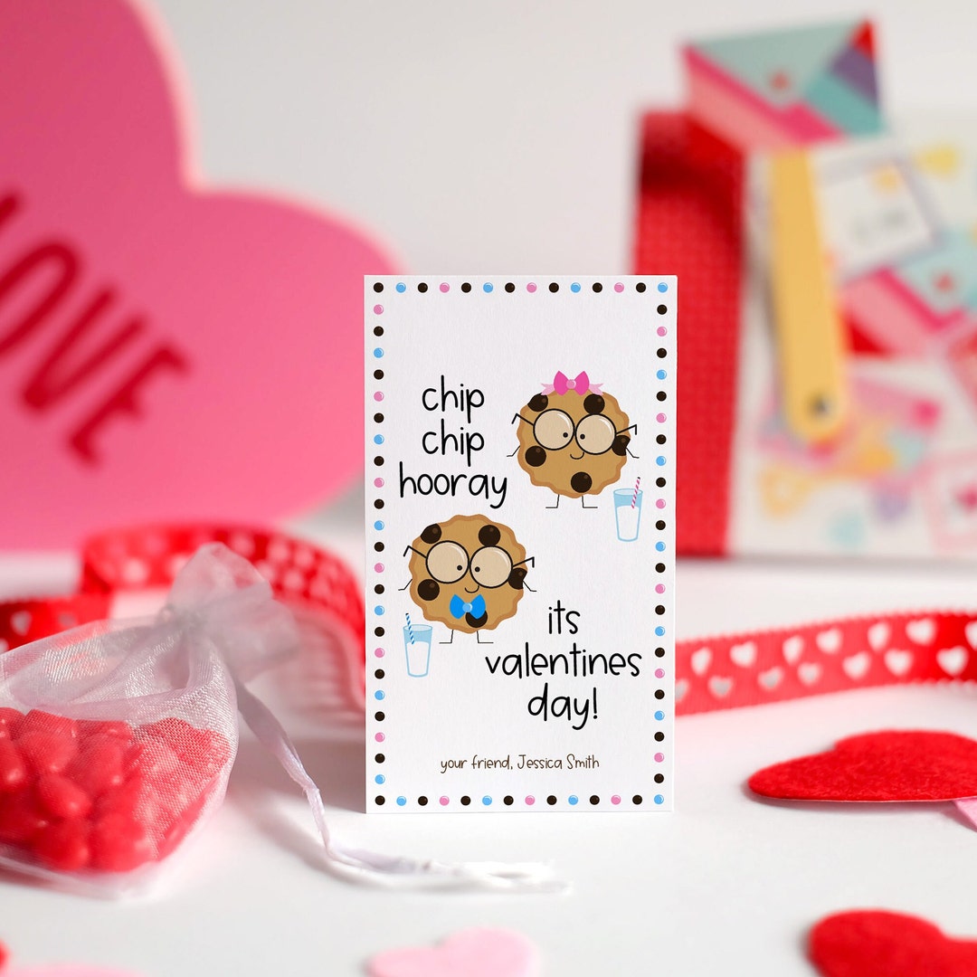 Editable Cookie Valentine Tag | Valentine Gift Sweet Treat | Valentine ...
