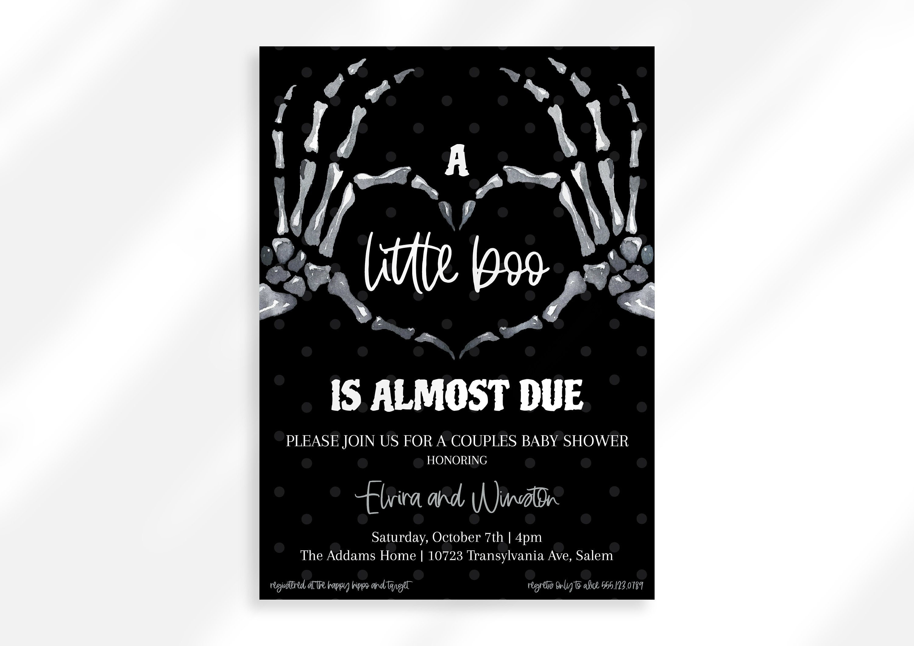 Editable Gothic Baby Shower Invitation Halloween Baby Shower - Etsy