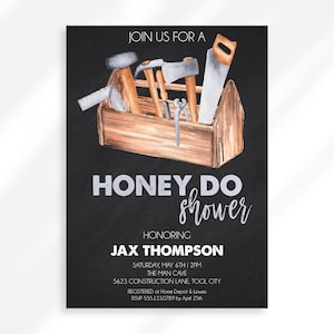 Editable Honey Do Shower Invitation | Groom Shower Invitation | Man ...