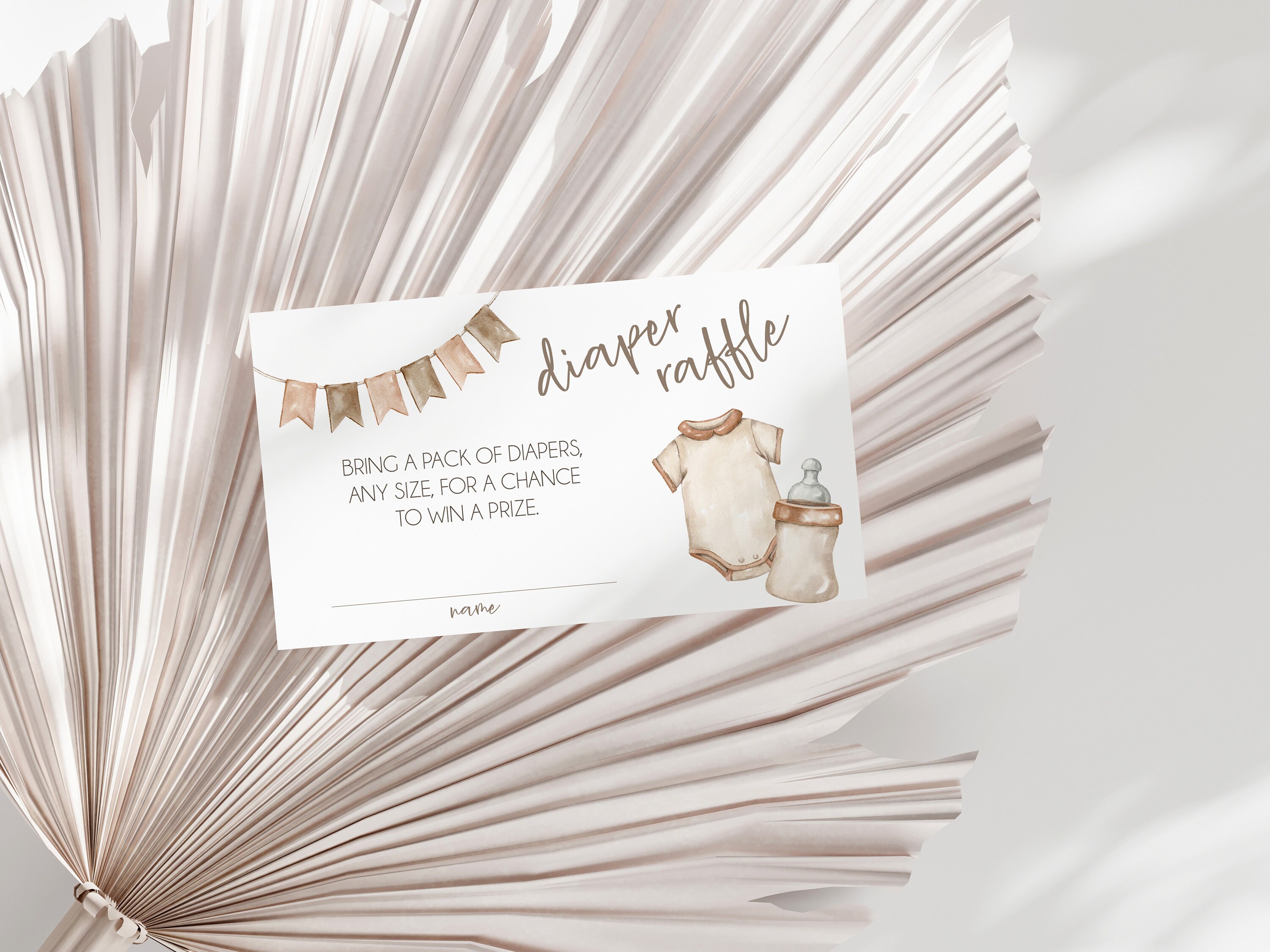 Diaper Raffle Entry Ticket Printable, Gender Reveal Diaper Shower Games ...