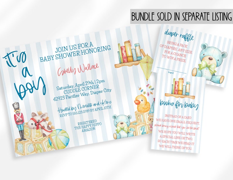 Editable Teddy Bear Baby Shower Diaper Raffle Tickets Printable Card ...