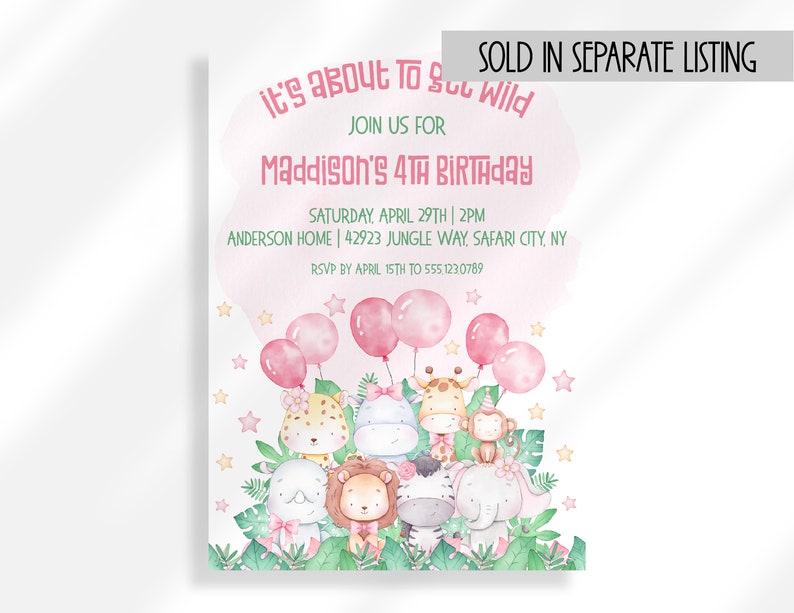 Editable Wild One Birthday Girl Invitation Wild One - Etsy