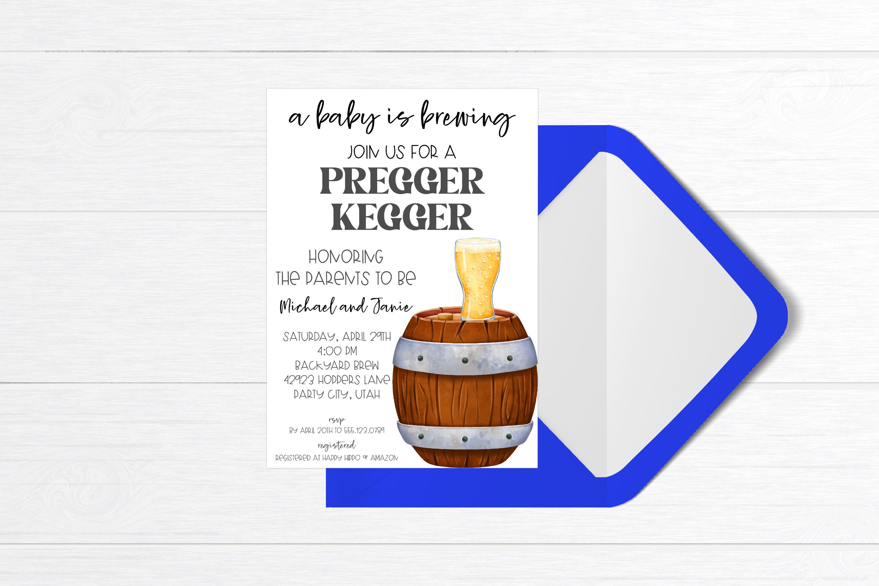 Editable A Baby is Brewing Invite Instant Digital Download Beer Couples ...