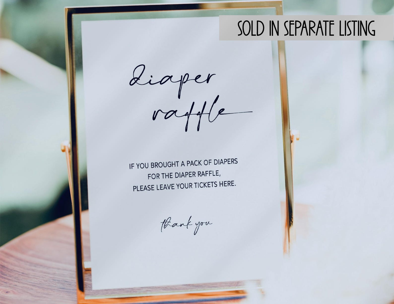 Dark Diaper Raffle Tickets and Sign Baby Shower Diaper Raffle Game Late ...