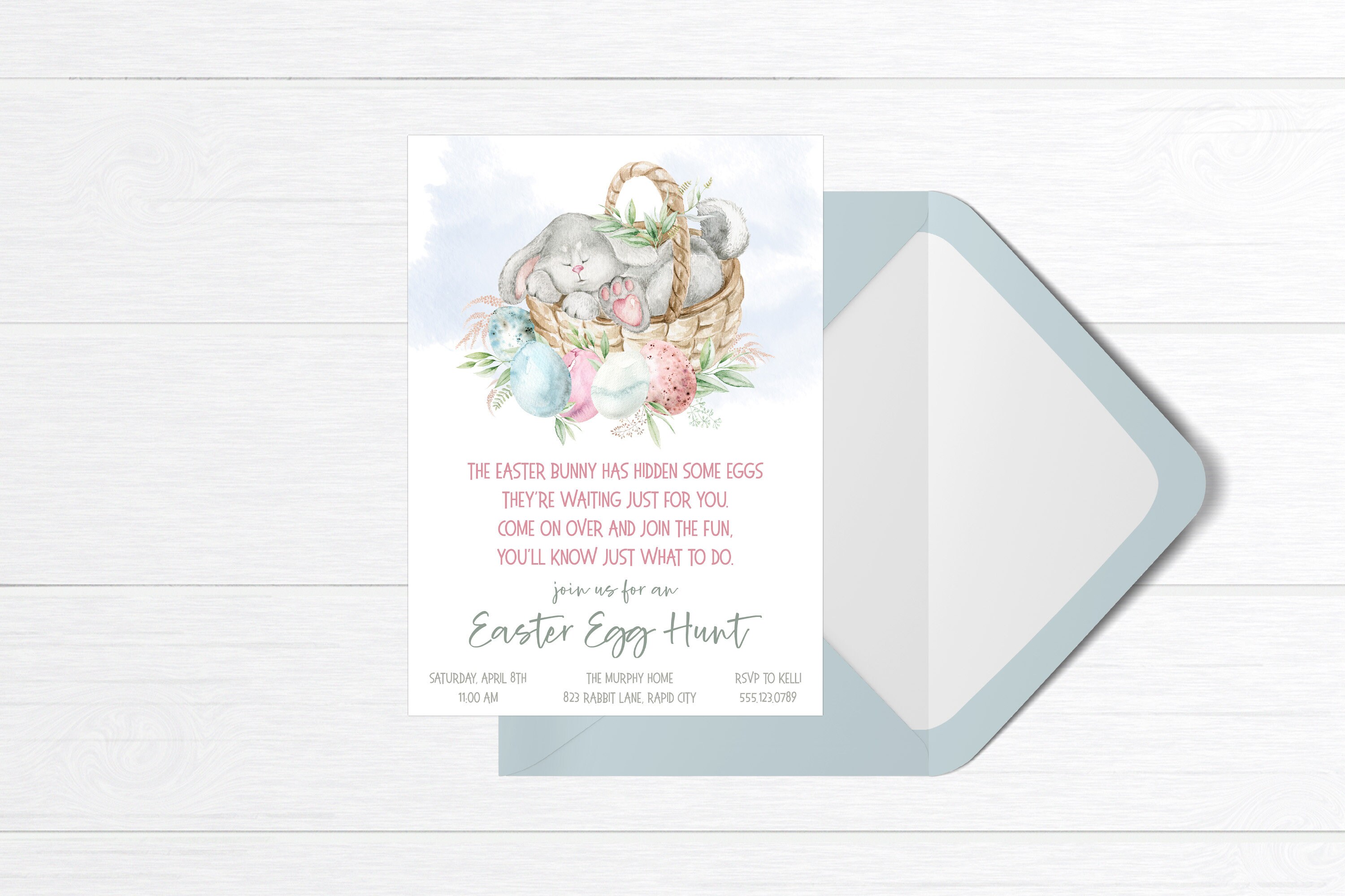 Editable Easter Egg Hunt Invitation Template Easter Egg Hunt Invite ...