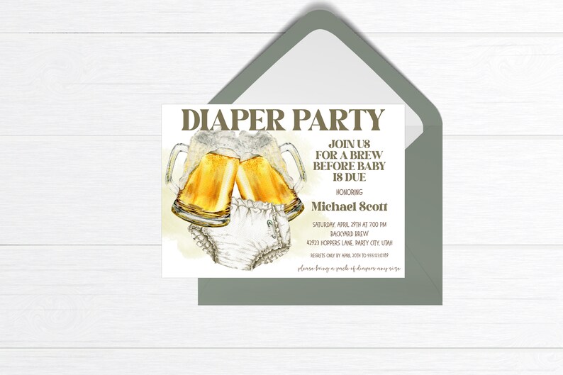 Invitación editable para baby shower de papás Descarga digital ...