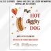 Editable Hot Dog Birthday Invitation Template | Retro Hot Dog Party ...