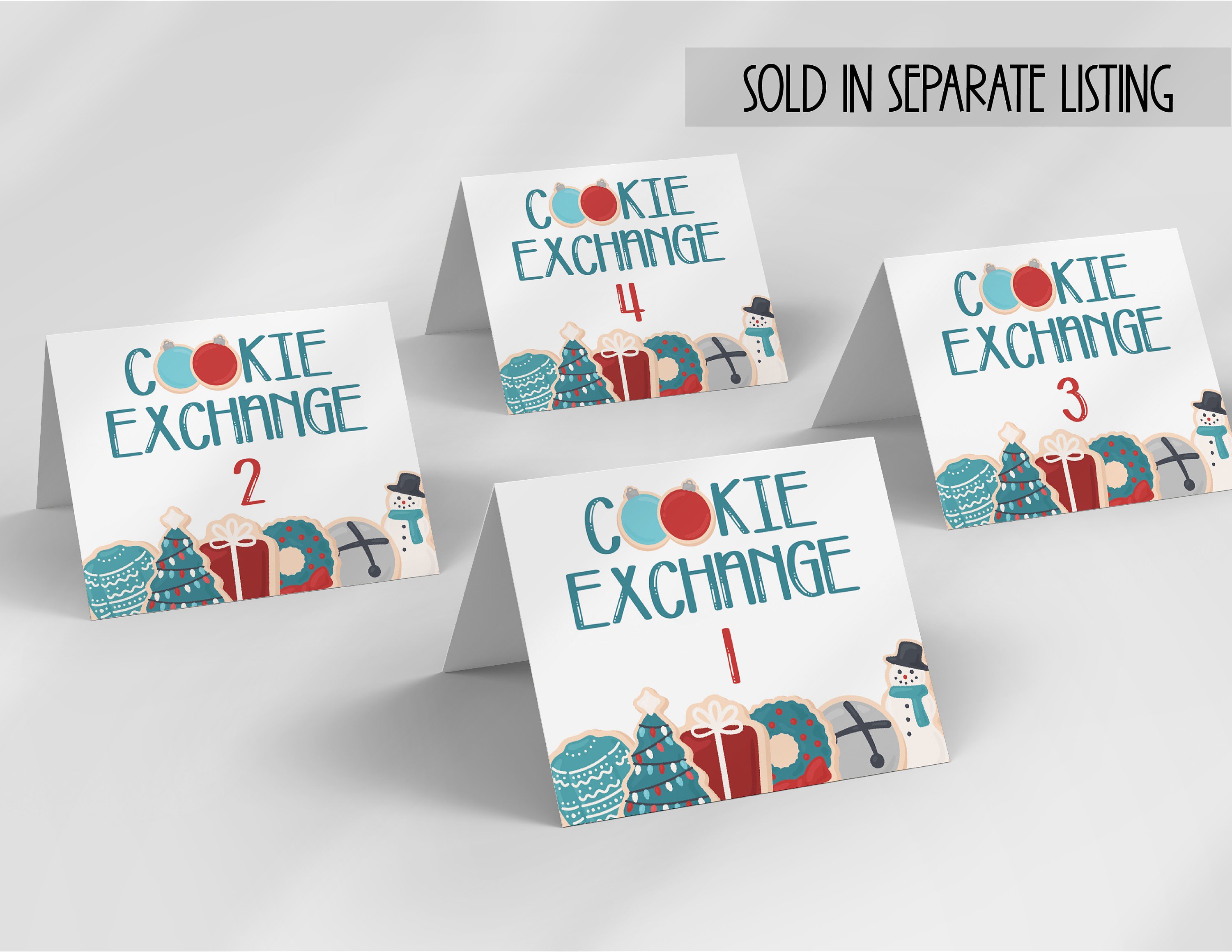 Editable Red and Blue Cookie Exchange Voting Ballots | Holiday Cookie ...