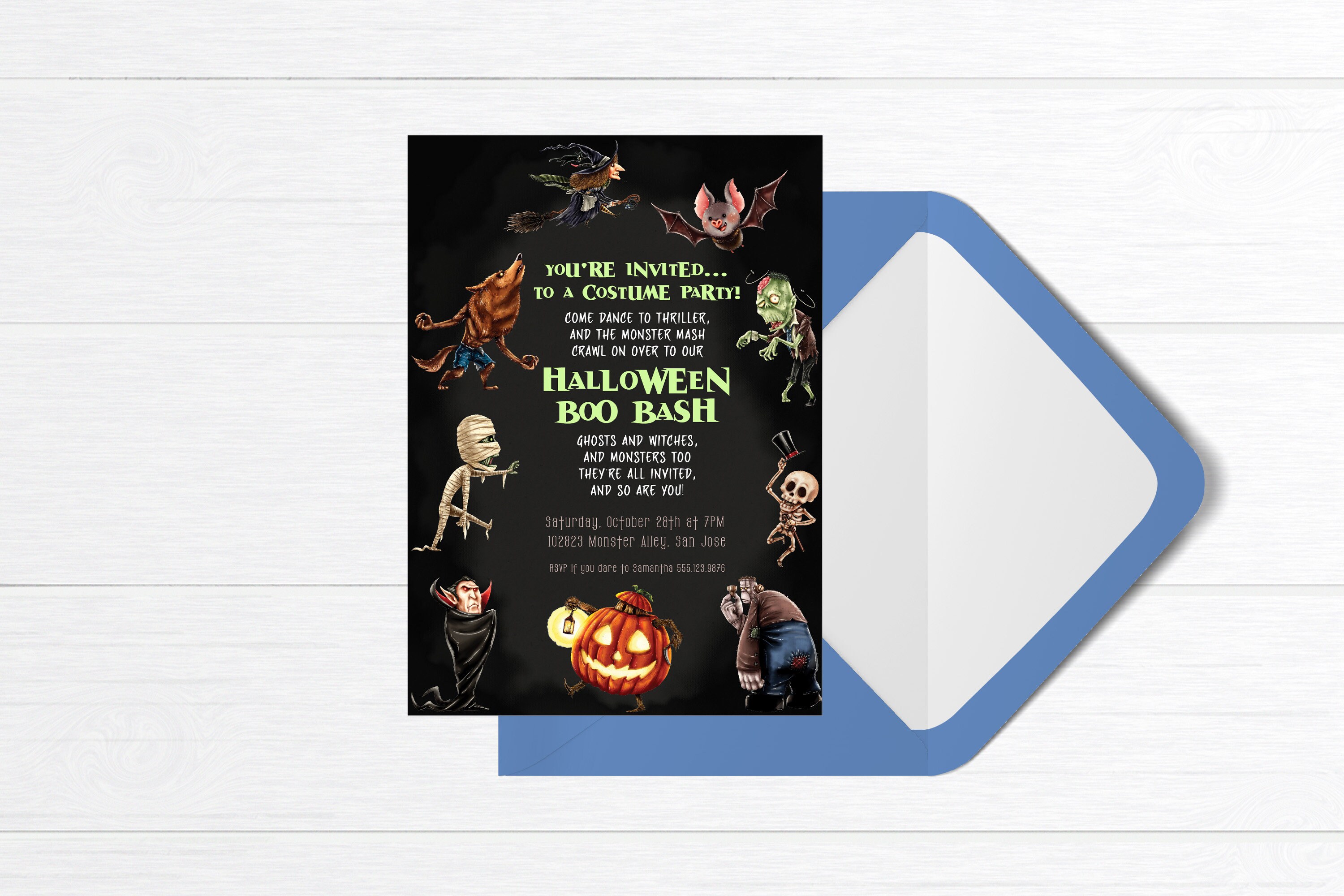Editable Halloween Party Invitation Instant Download - Etsy