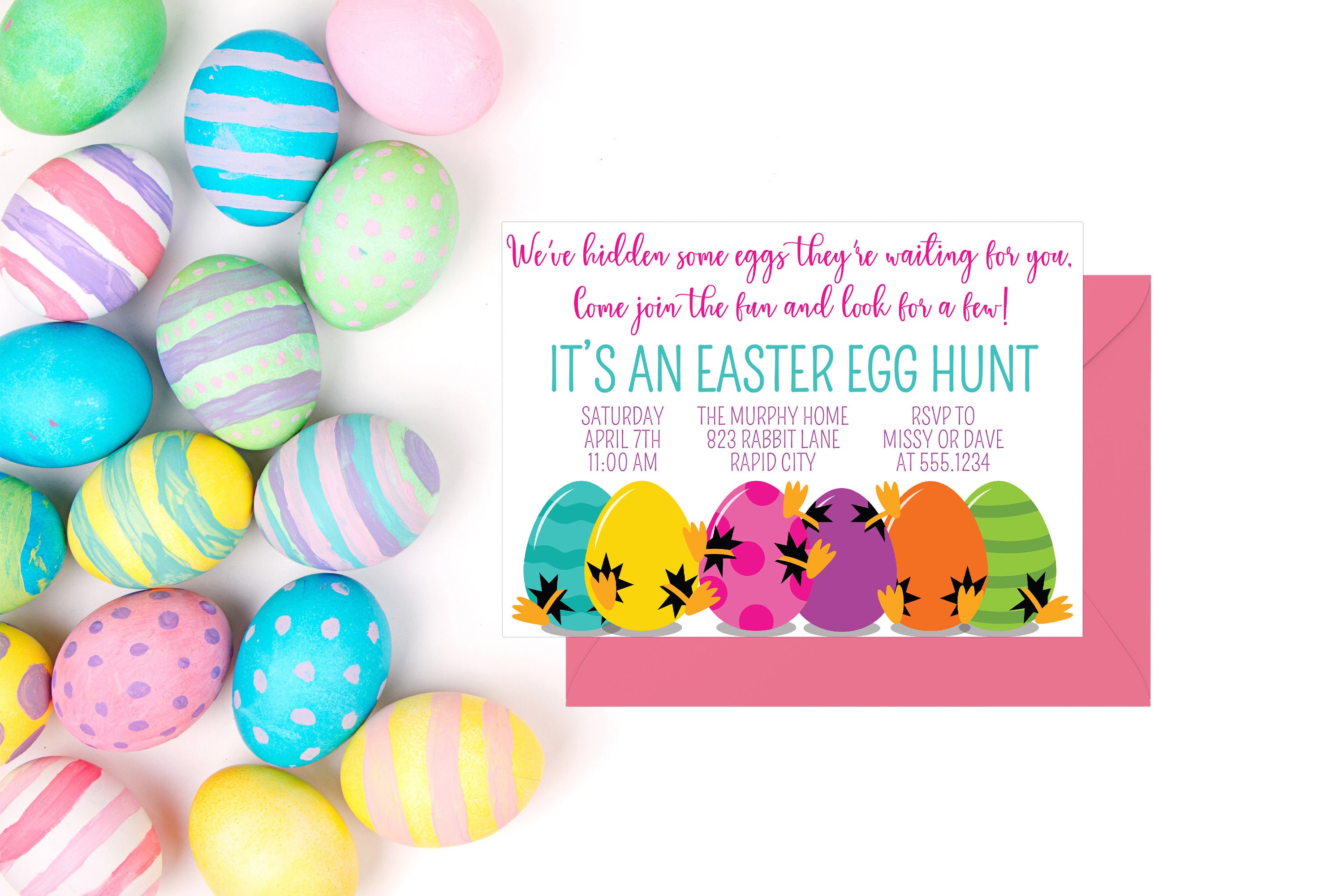 Editable Easter Egg Hunt Invitation Easter Egg Printable Invitation ...