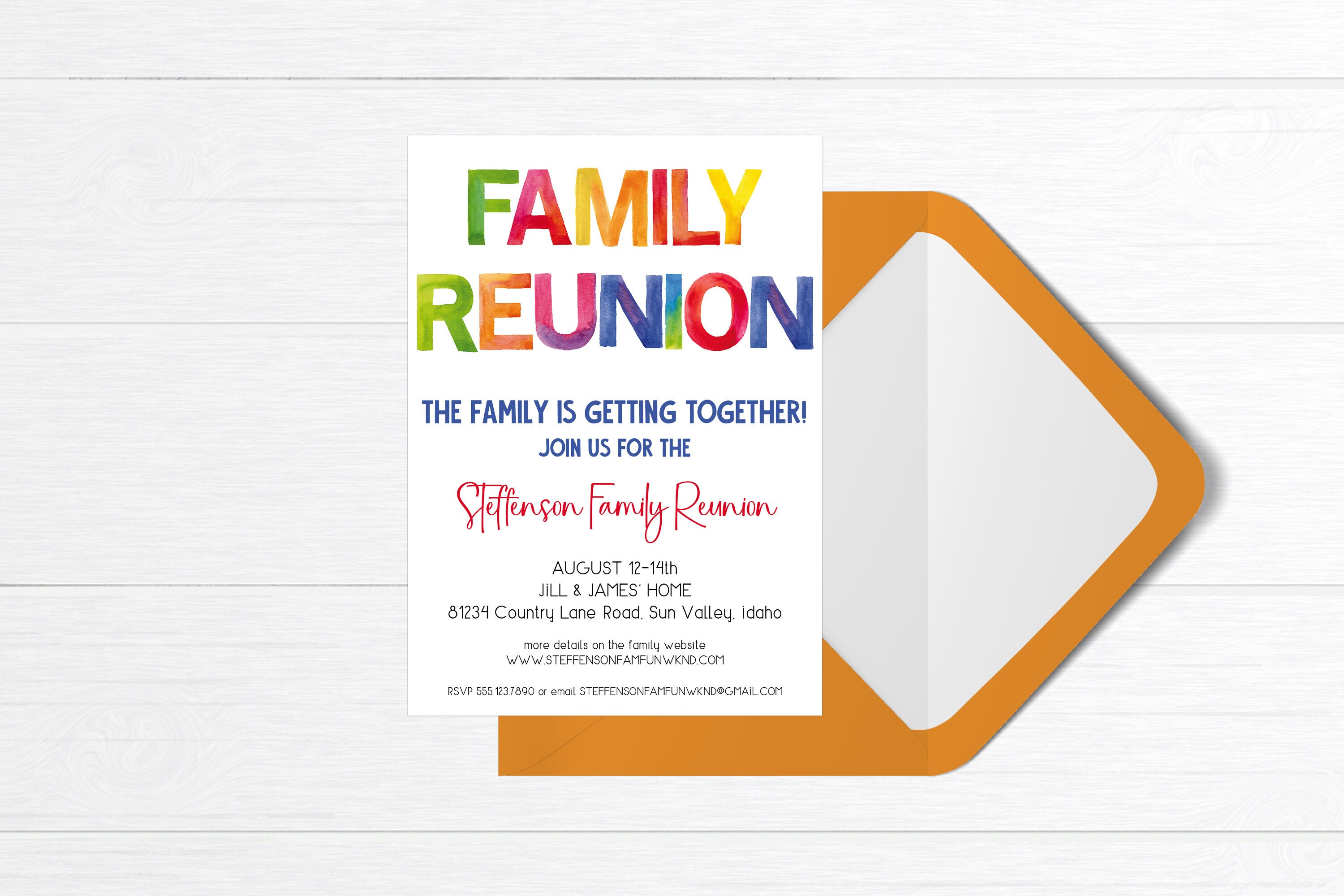Editable Family Reunion Invitation Template | Summer Family Reunion ...