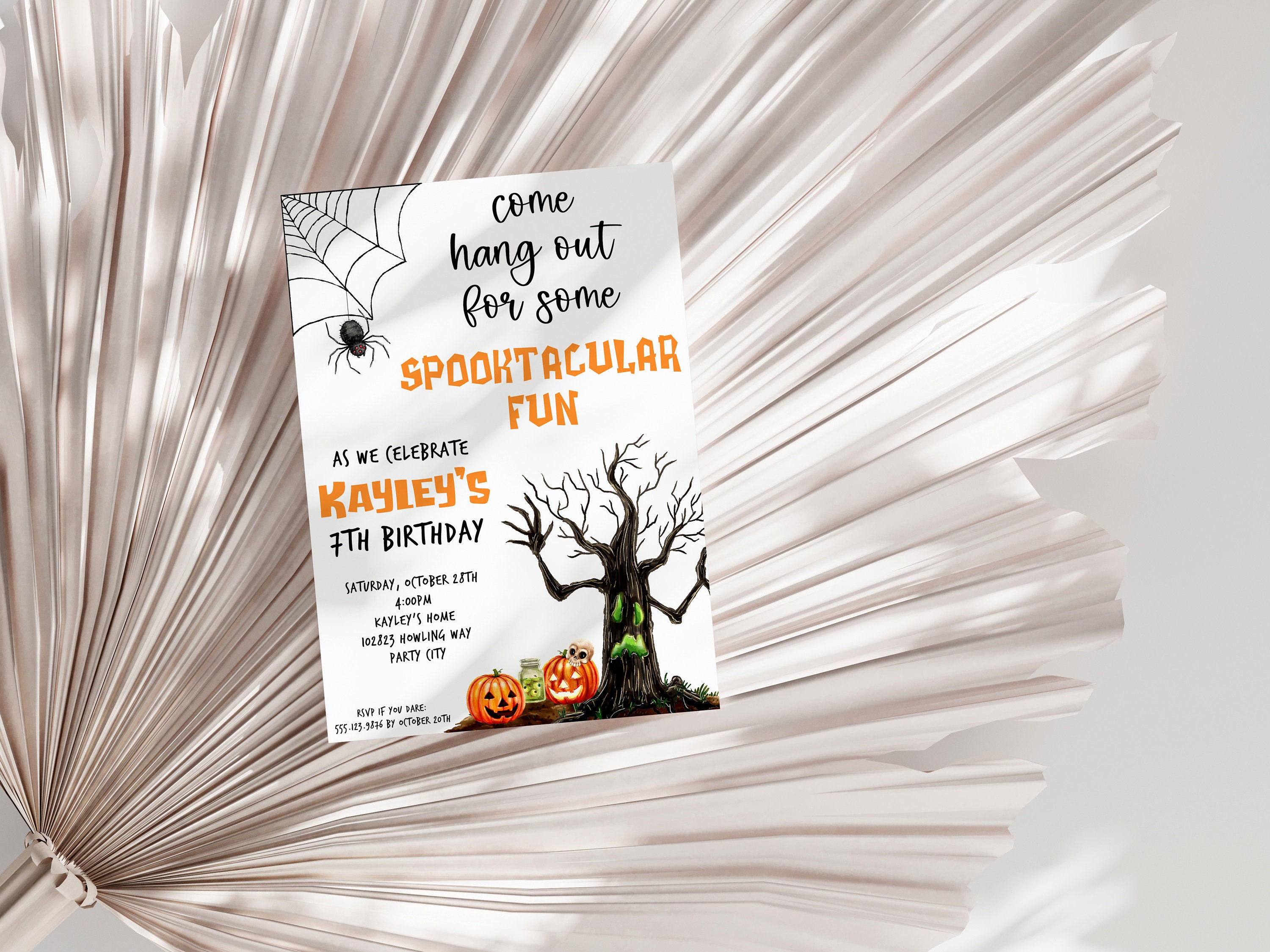 Editable Spooktacular Birthday Invitation Kid Halloween - Etsy