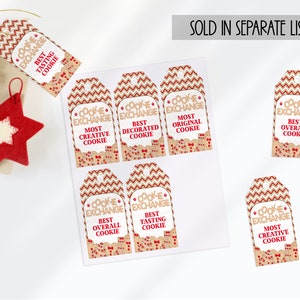 Editable Gingerbread Food Labels for Holiday Cookie Exchange ...